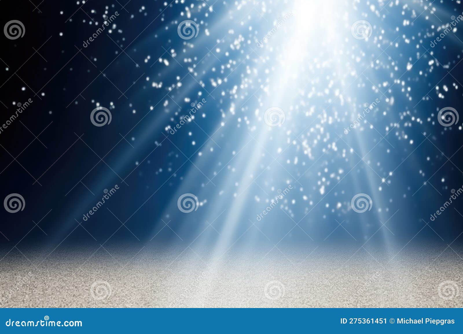 Glittering Confetti Falling Down on a Stage with Lightbeams Background ...