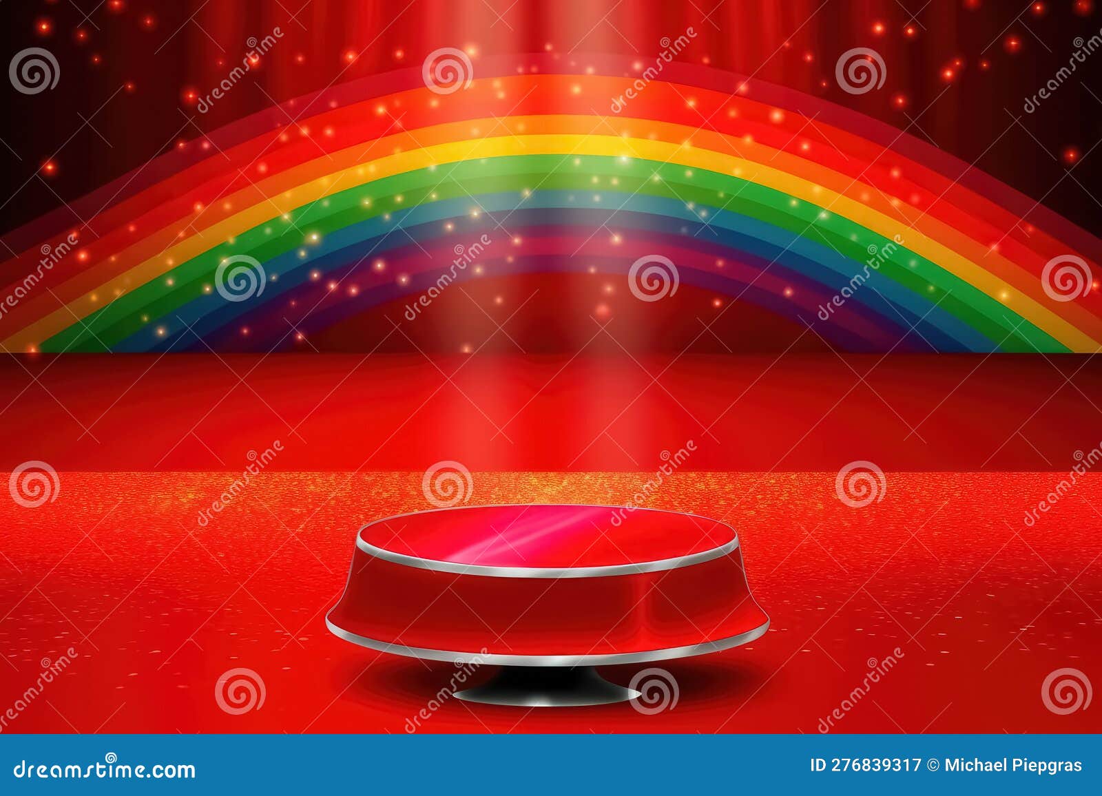 Glittering Confetti Falling Down on a Stage with Lightbeams Background ...