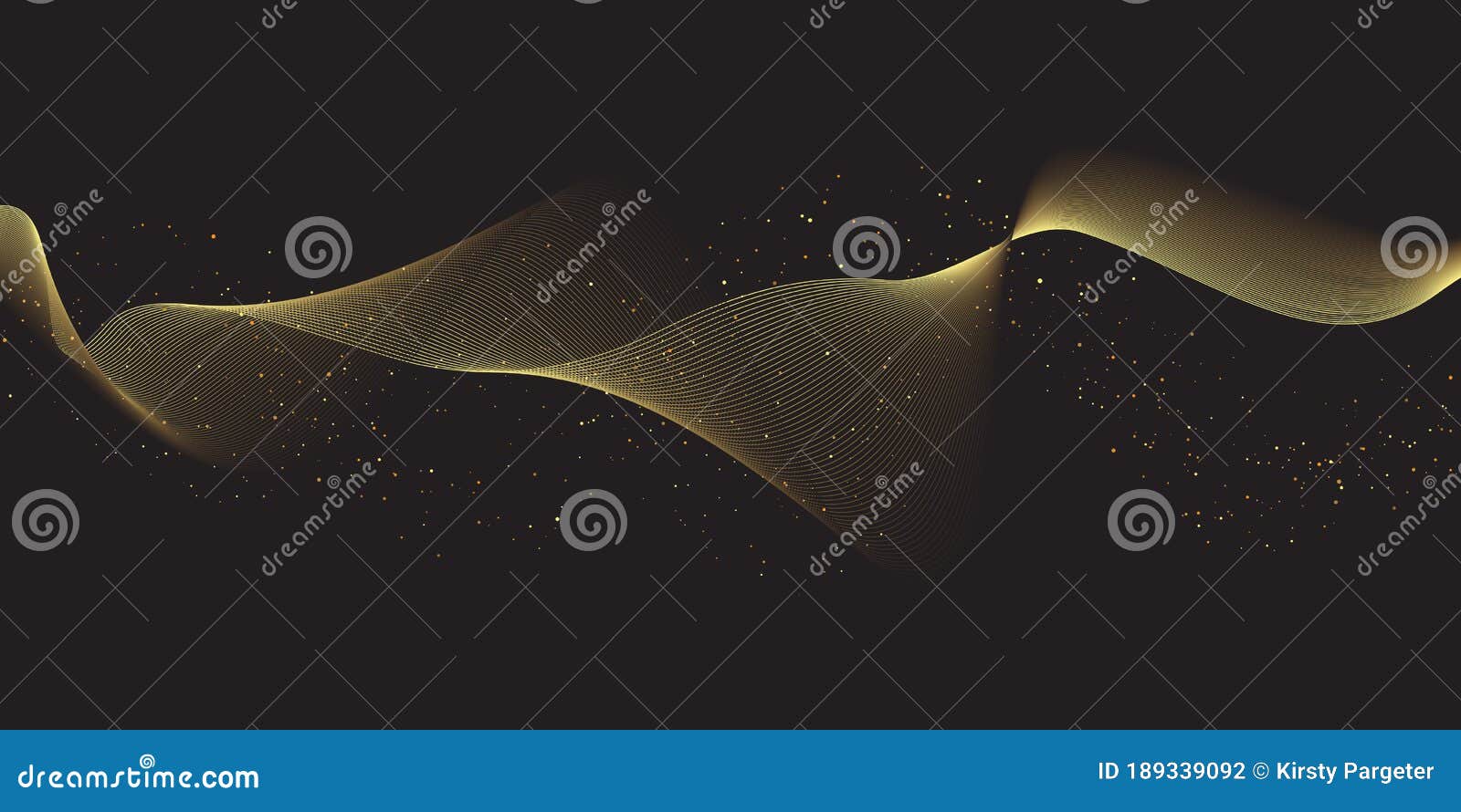 Glittering Flowing Gold Lines Stock Vector - Illustration of gold ...