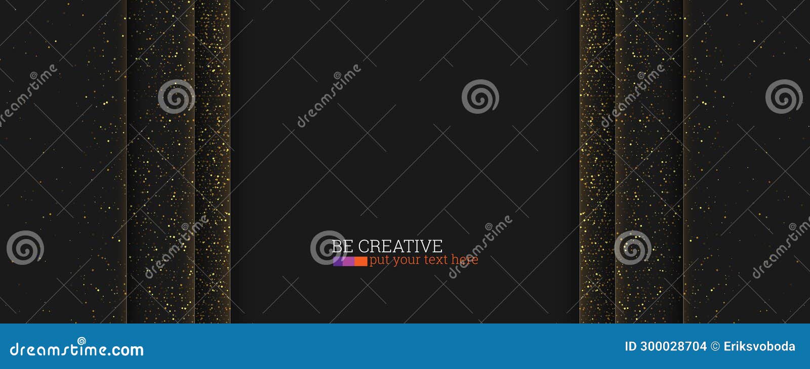 Glittering Golden Texture on Simple Forms Shimmering Shapes on Black ...