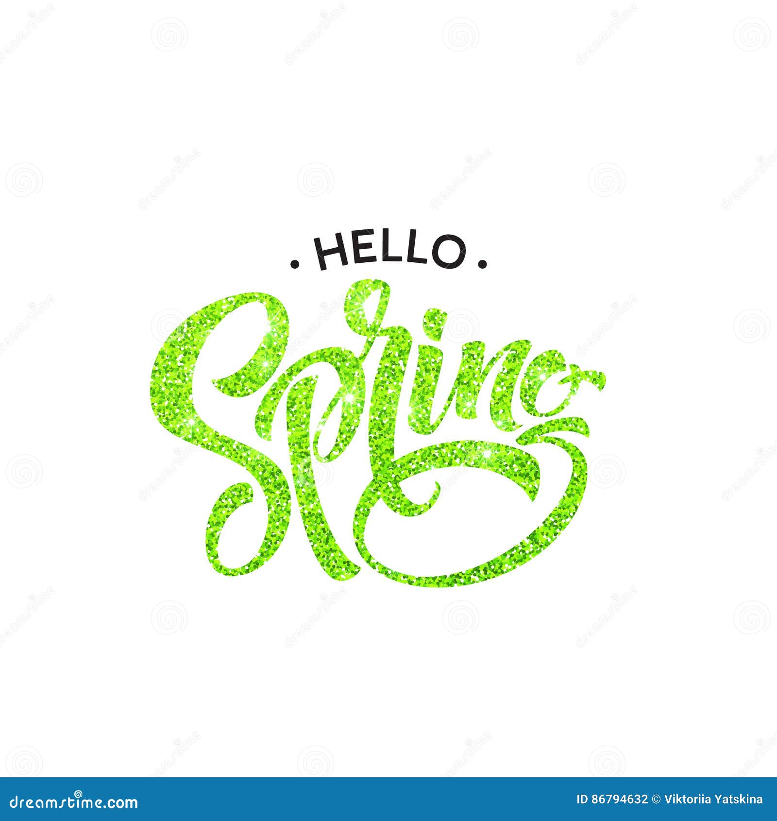 Spring Handwritten Calligraphy Vector Illustration | CartoonDealer.com ...