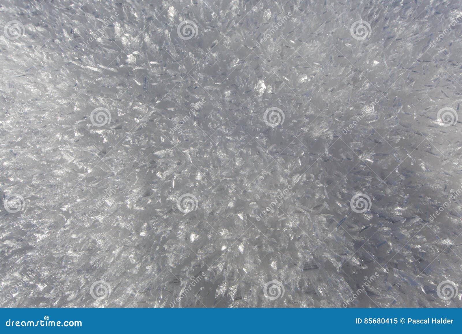 Glittering Ice Crystals of Snow Surface in Winter Stock Image - Image ...