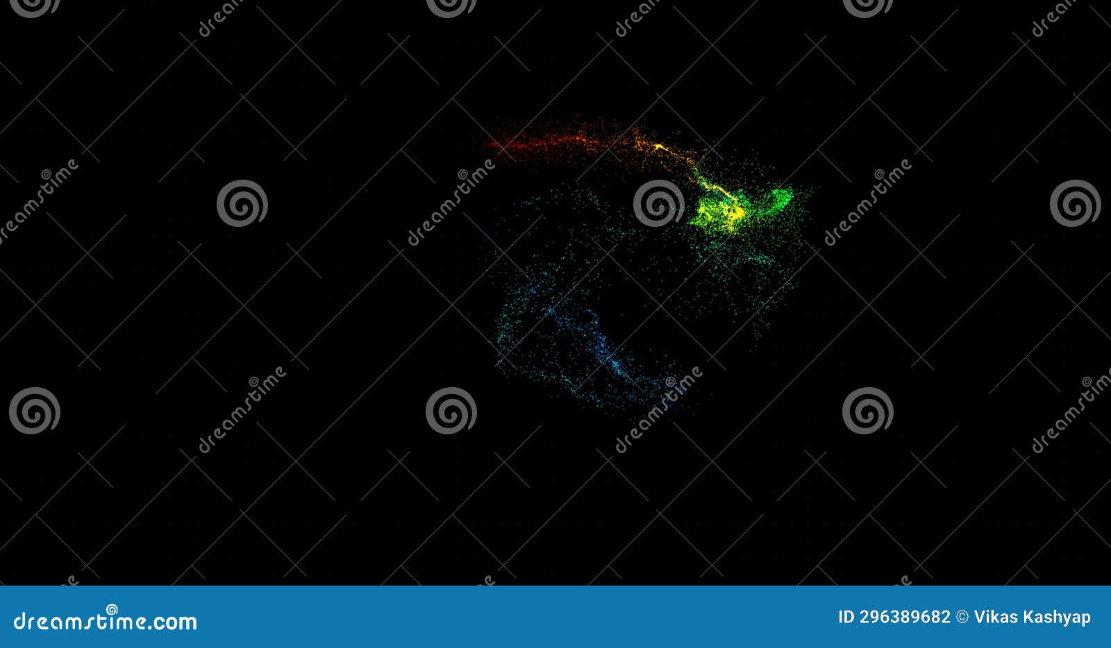 Glittering Particle Trails for Transition or Wipe Effect. Stock ...