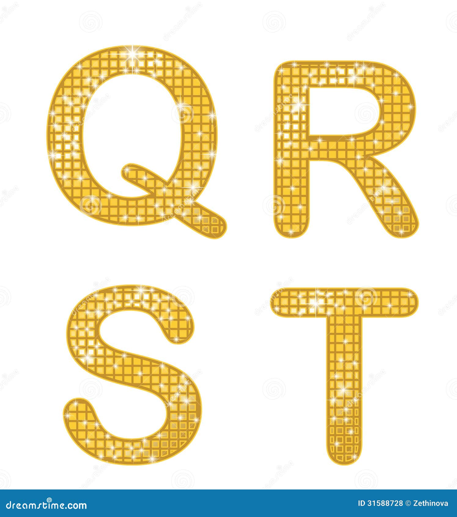 Glittering QRST stock vector. Illustration of alphabetical - 31588728