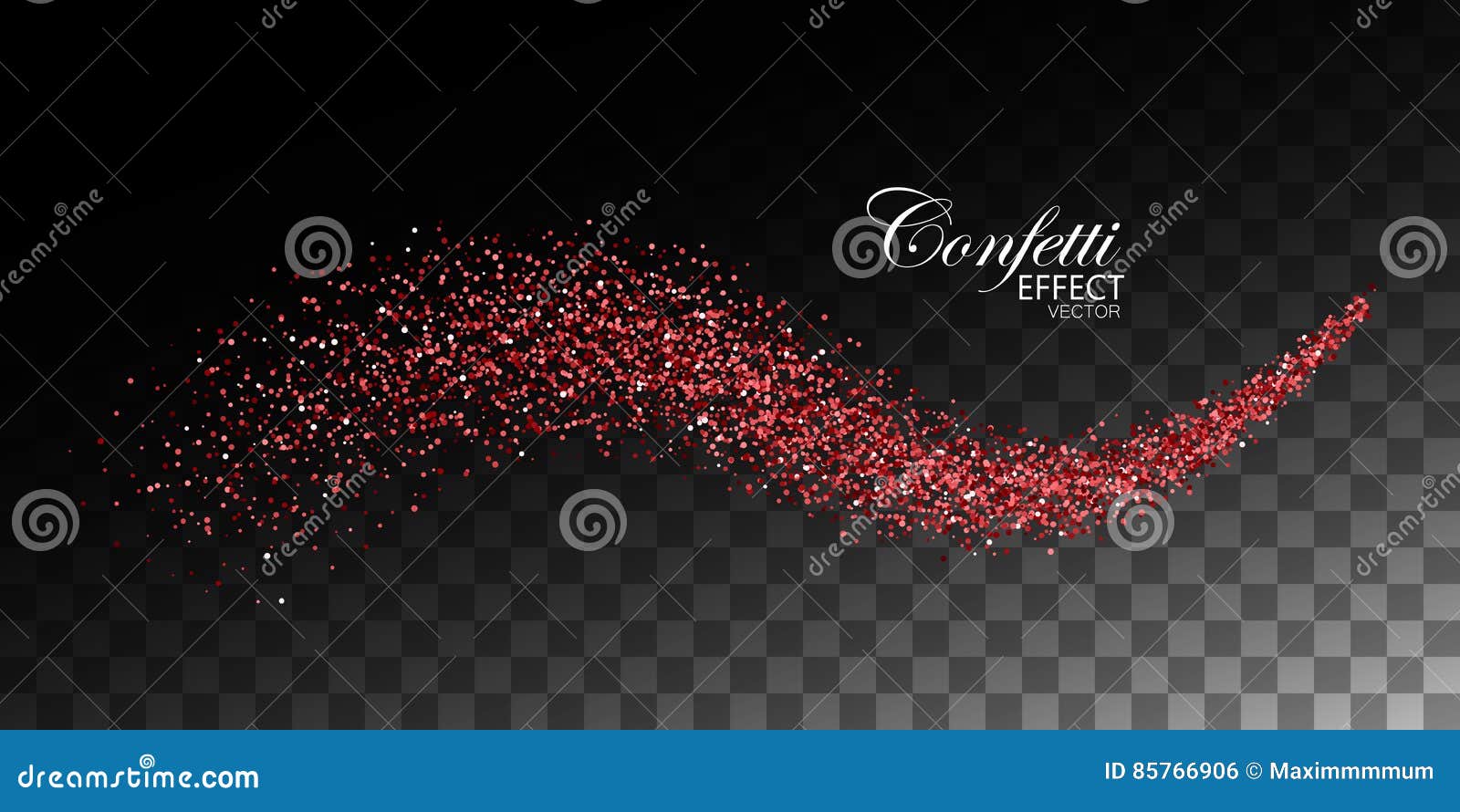 Glittering Red Stream of Glitters. Stock Vector - Illustration of ...