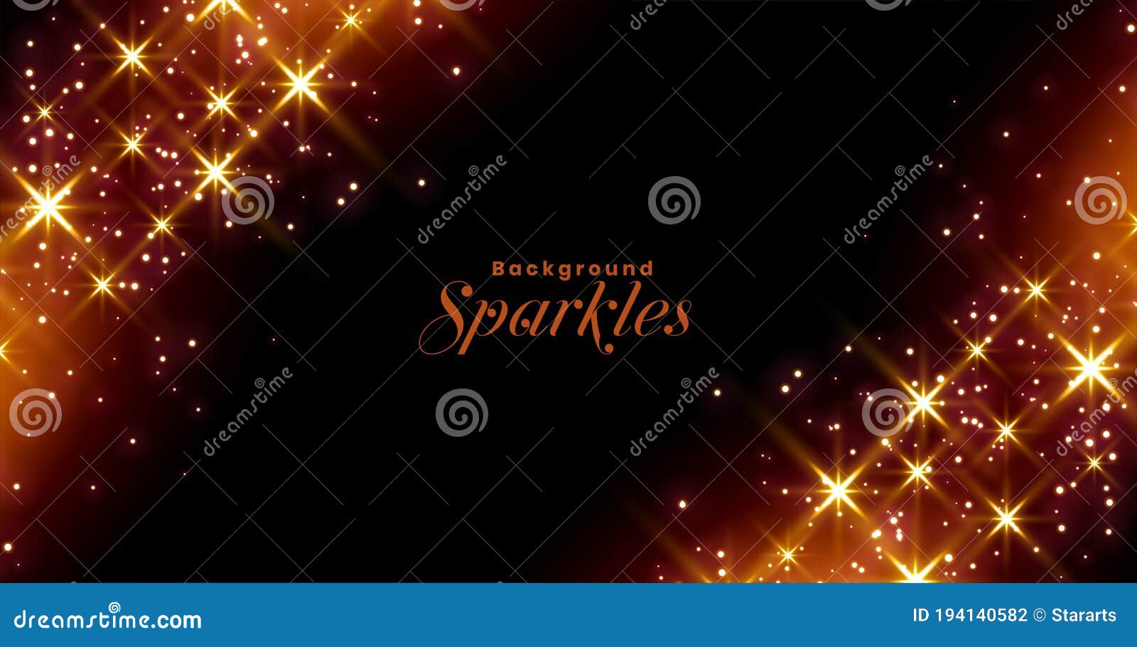 Glittering Sparkles and Stars Celebration Banner Design Stock Vector ...