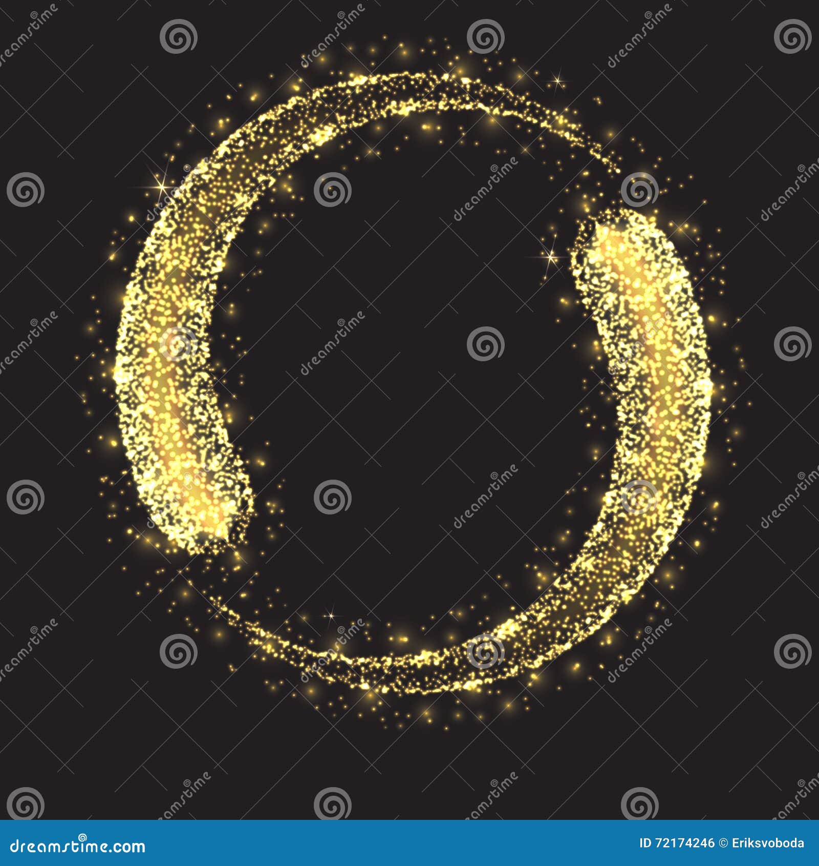 Glittering Star Dust Circle. Stock Vector - Illustration of spark ...