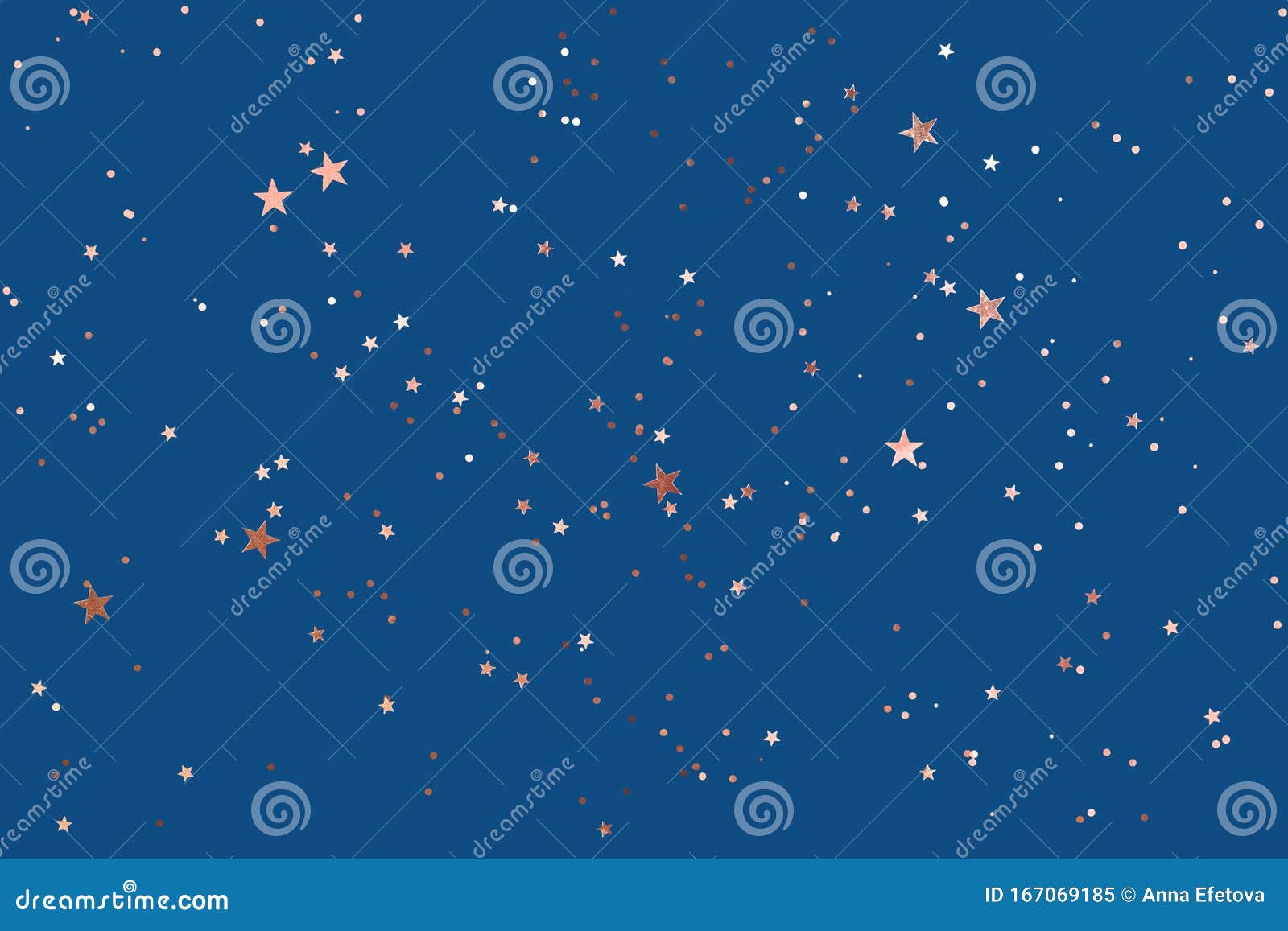Glittering Stars Falling on Blue Backdrop. Stock Image - Image of ...