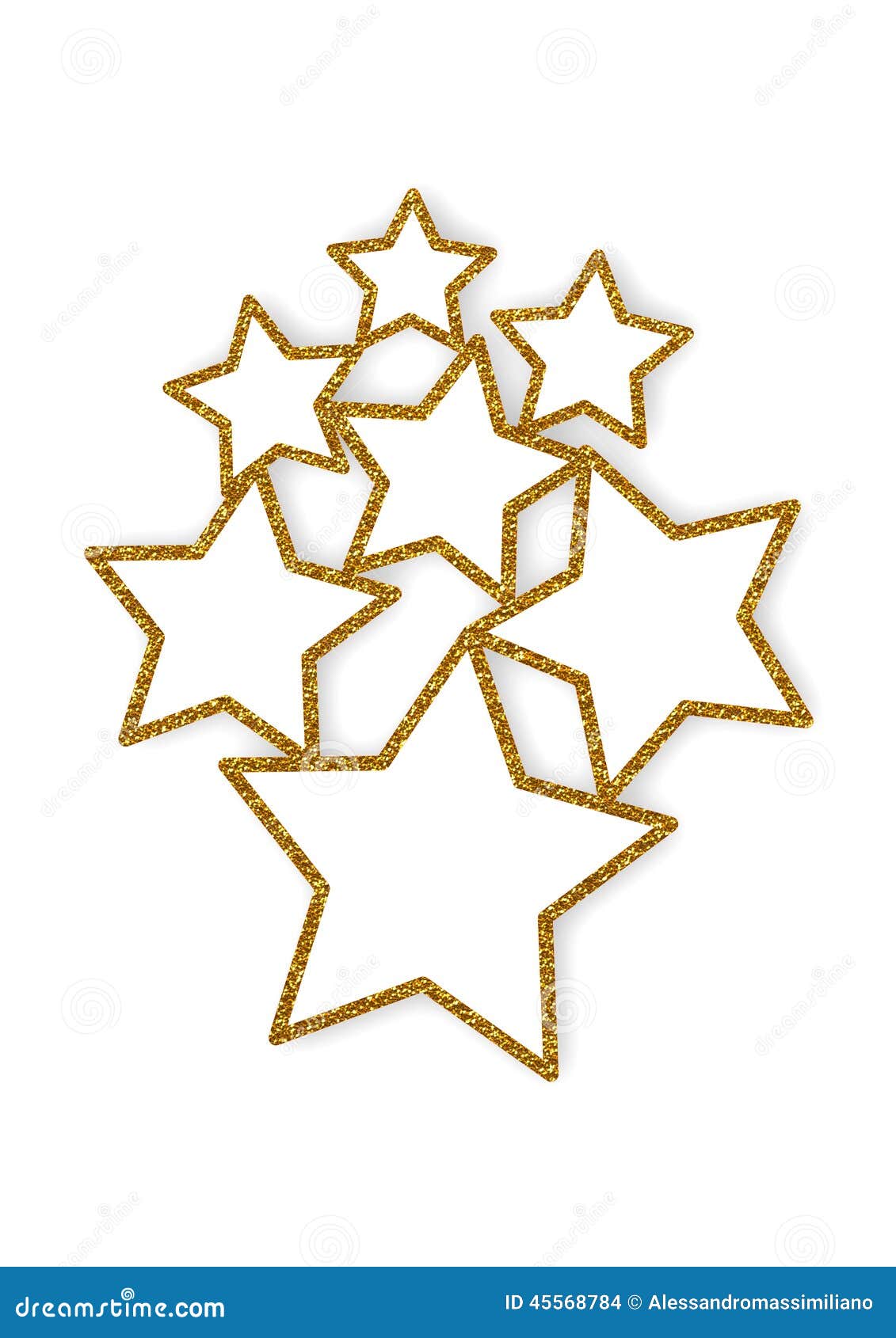 Glittering Stars Multiple Frames Stock Illustration - Illustration of ...