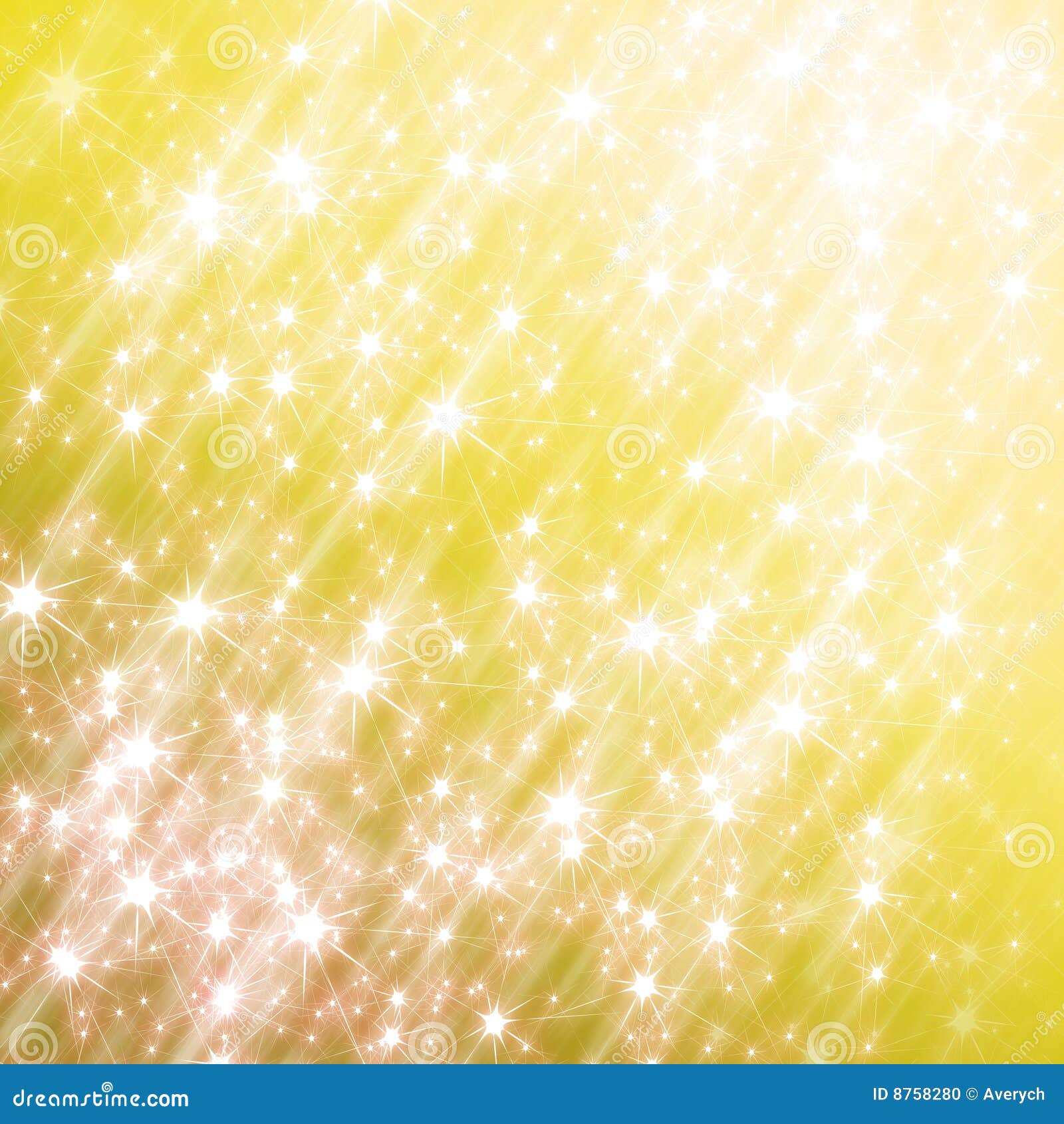 Glittering Yellow Background with Stars Stock Illustration ...