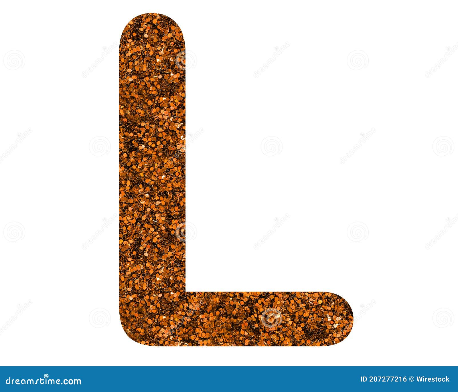 Glittery Brown Letter L on a White Isolated Background Stock Photo ...