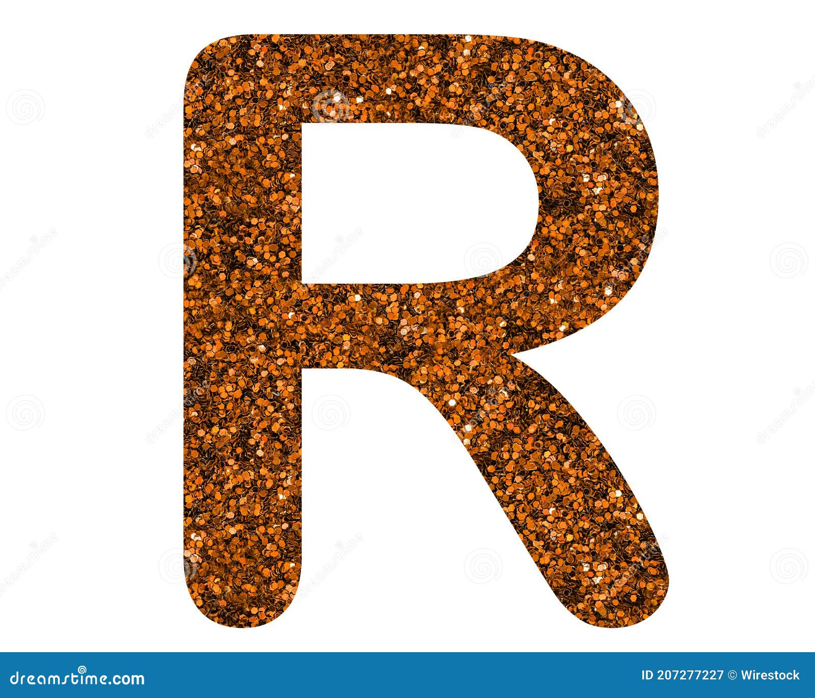 Glittery Brown Letter R on a White Isolated Background Stock Image ...