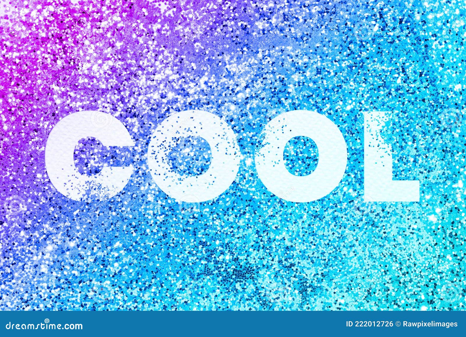 Glittery Cool Word Typography Text Stock Illustration - Illustration of ...