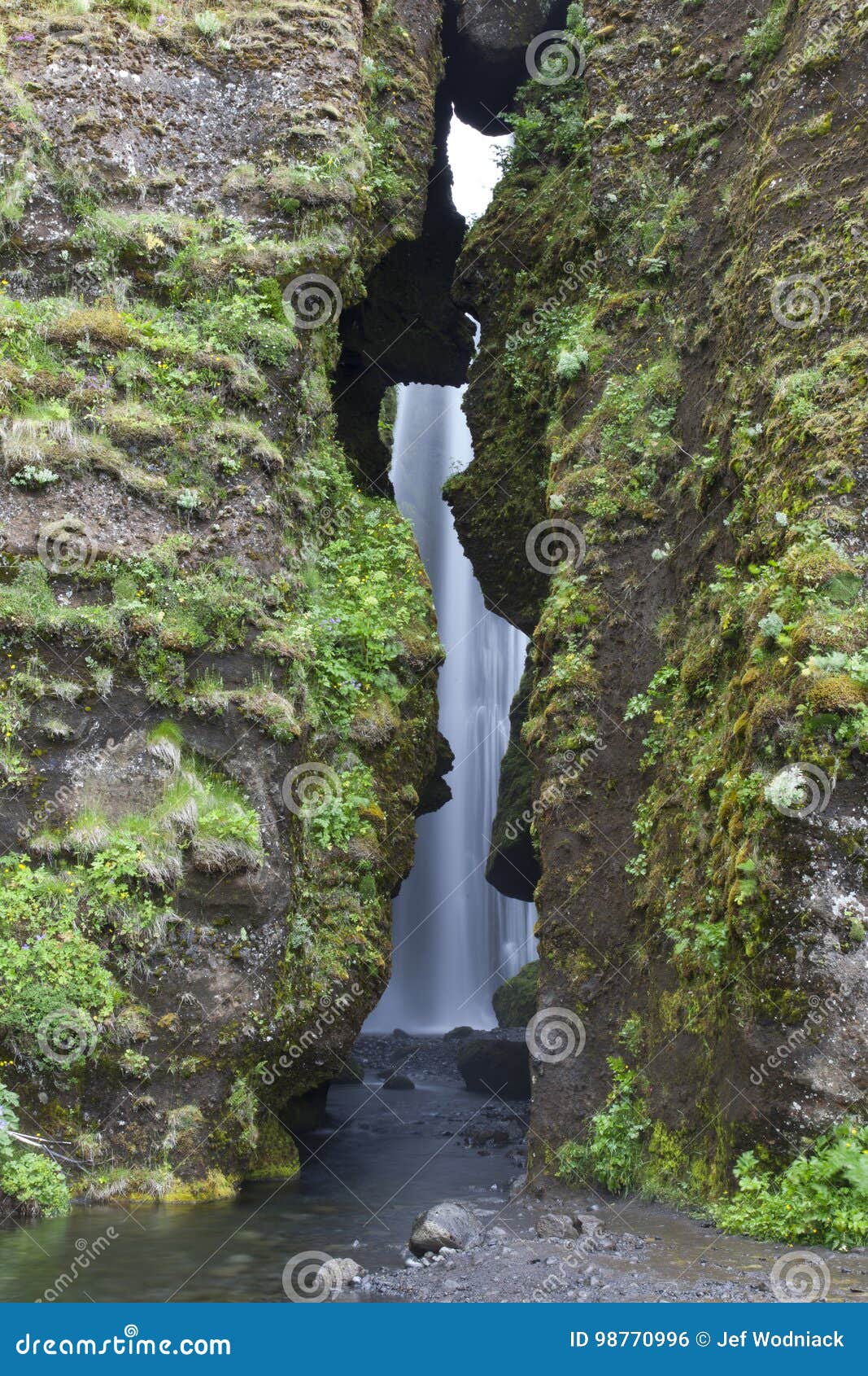 Gljufrabui Waterfall stock photo. Image of geology, scenic - 98770996