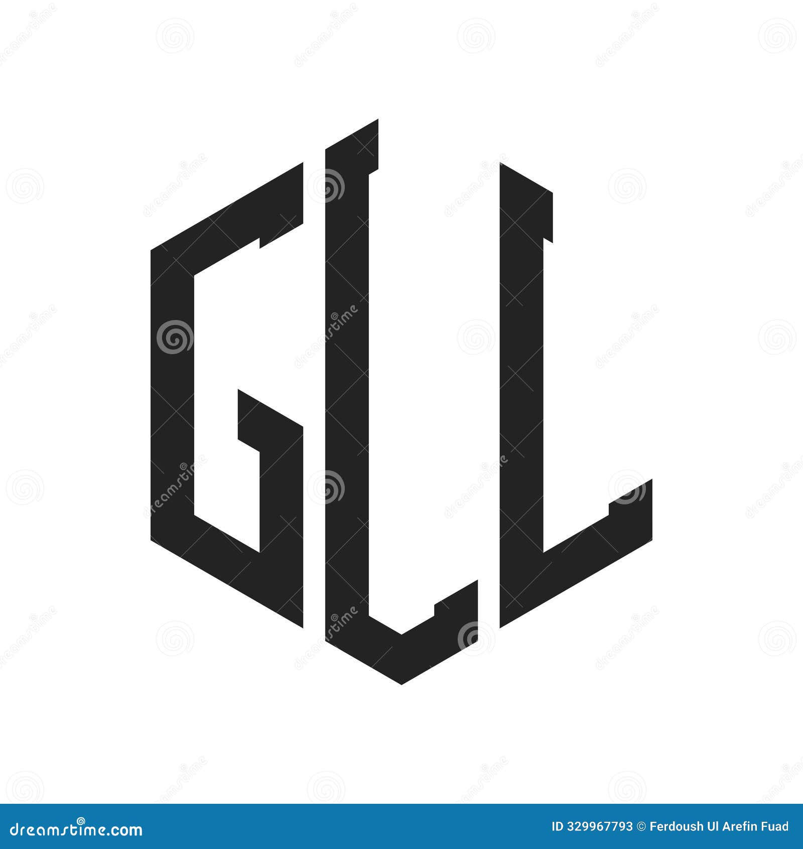 GLL Logo Design. Initial Letter GLL Monogram Logo Using Hexagon Shape ...