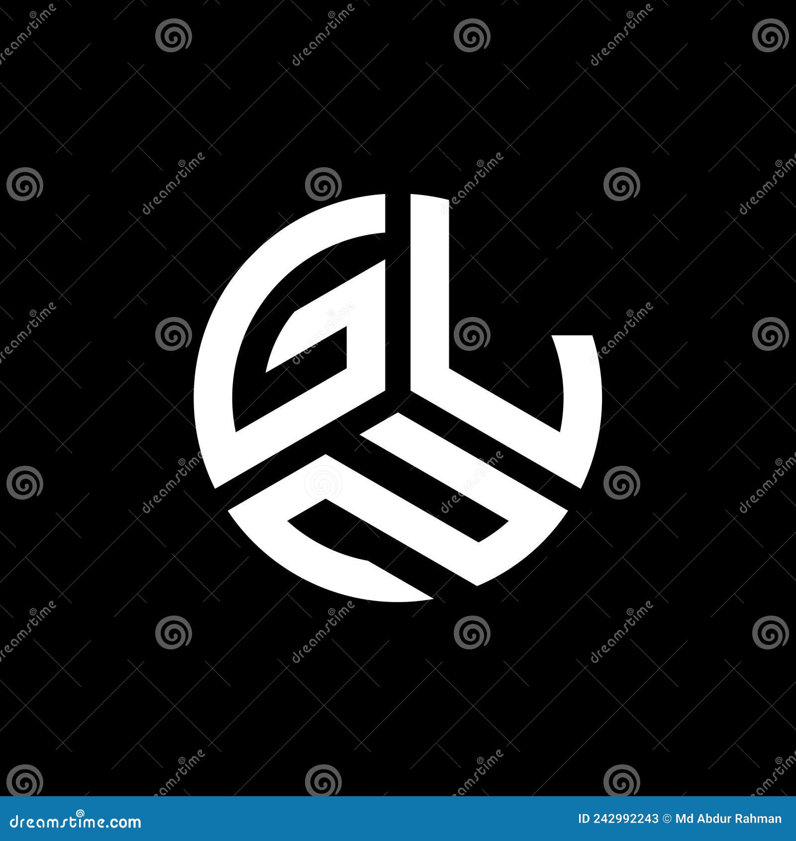 GLN Letter Logo Design on White Background. GLN Creative Initials ...