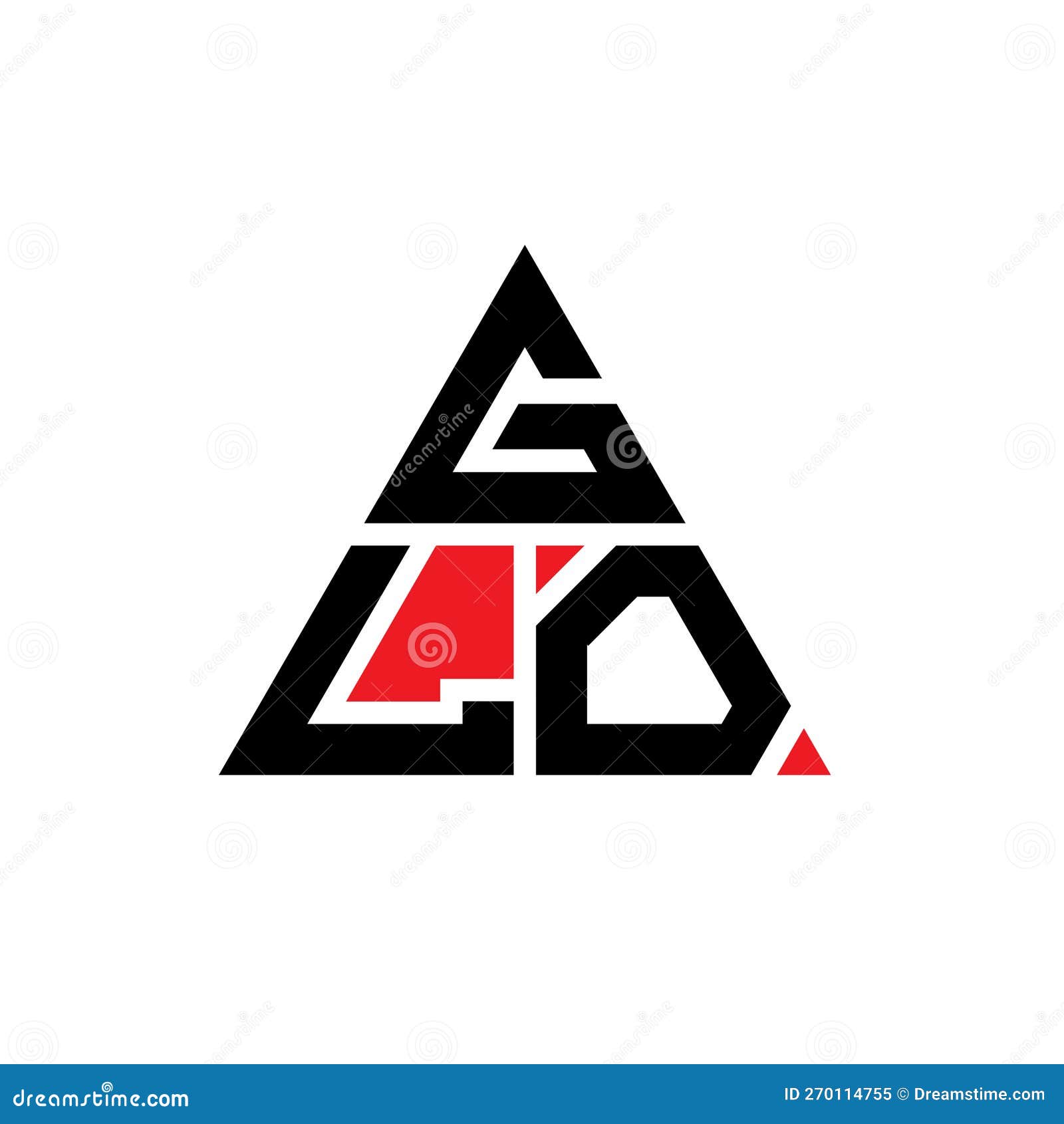 GLO Triangle Letter Logo Design with Triangle Shape. GLO Triangle Logo ...