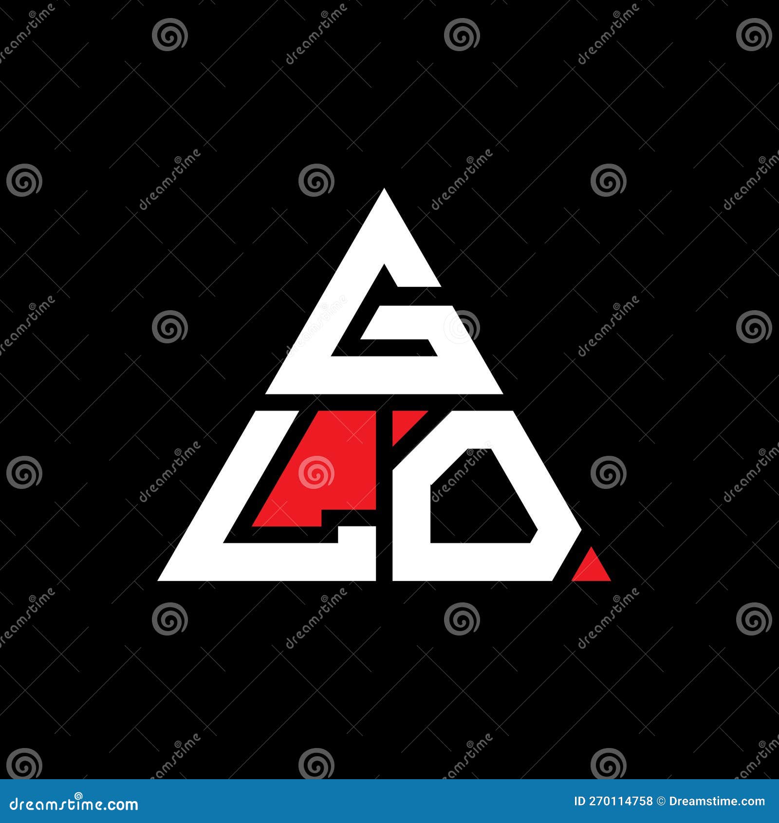 GLO Triangle Letter Logo Design with Triangle Shape. GLO Triangle Logo ...