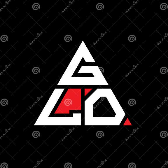 GLO Triangle Letter Logo Design with Triangle Shape. GLO Triangle Logo ...