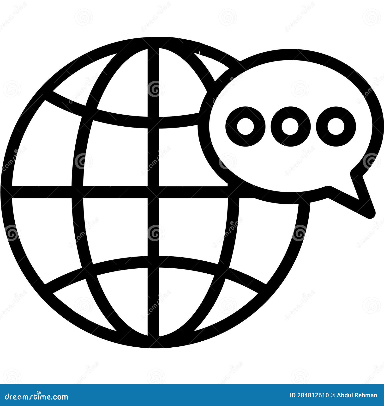 Global Access Outline Vector Icon that Can Easily Edit or Modify ...