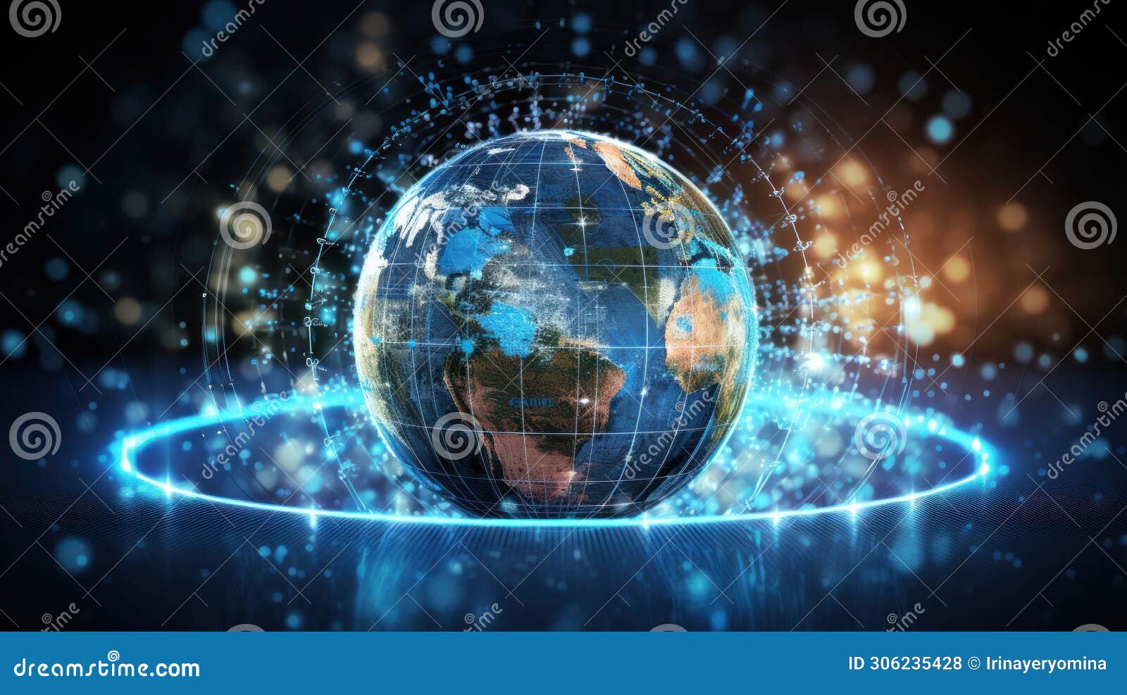 Global AI Influence Digital, Global Impact of AI Concept. Digital ...