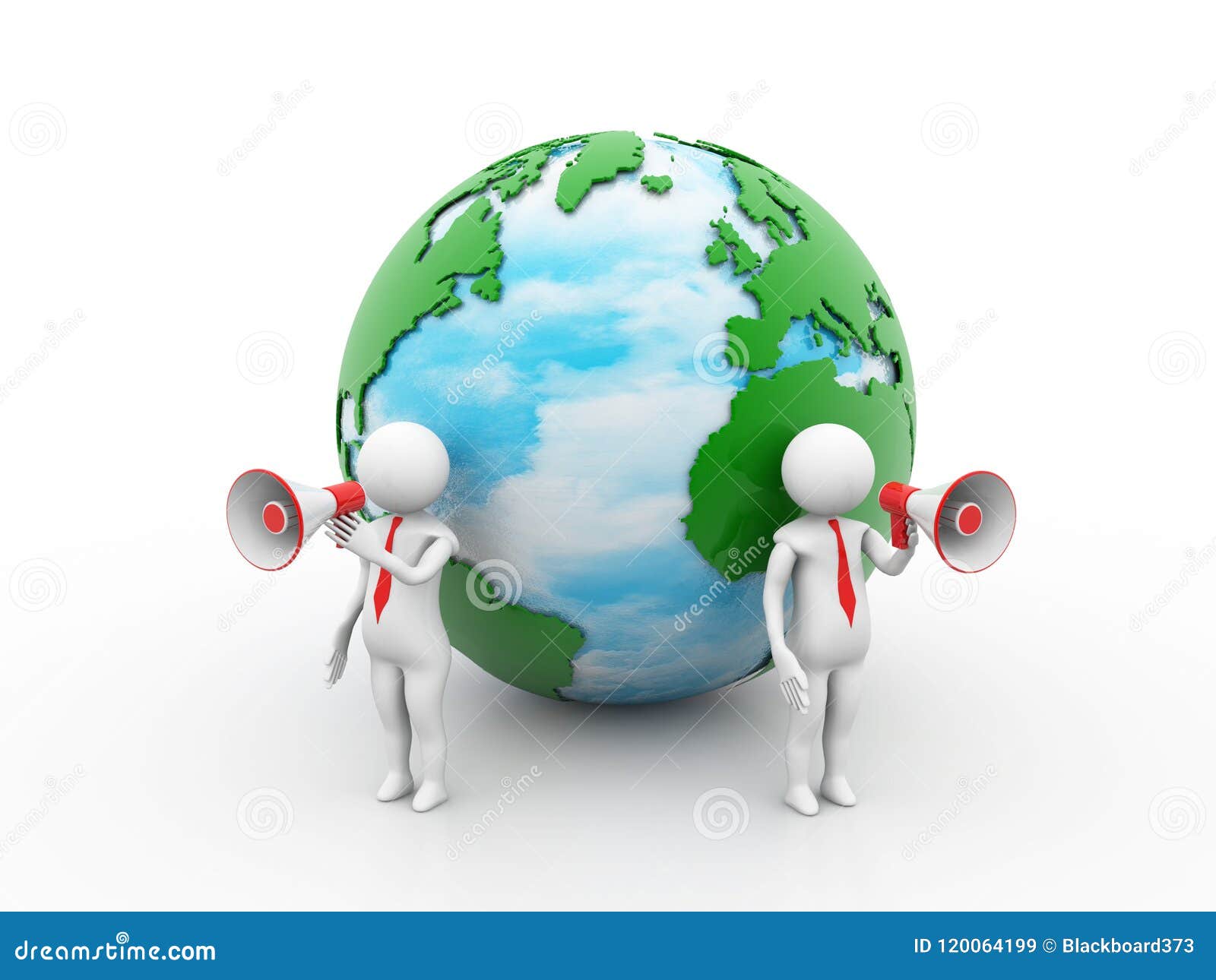 Global Announcement Concept. 3d Render Stock Illustration ...