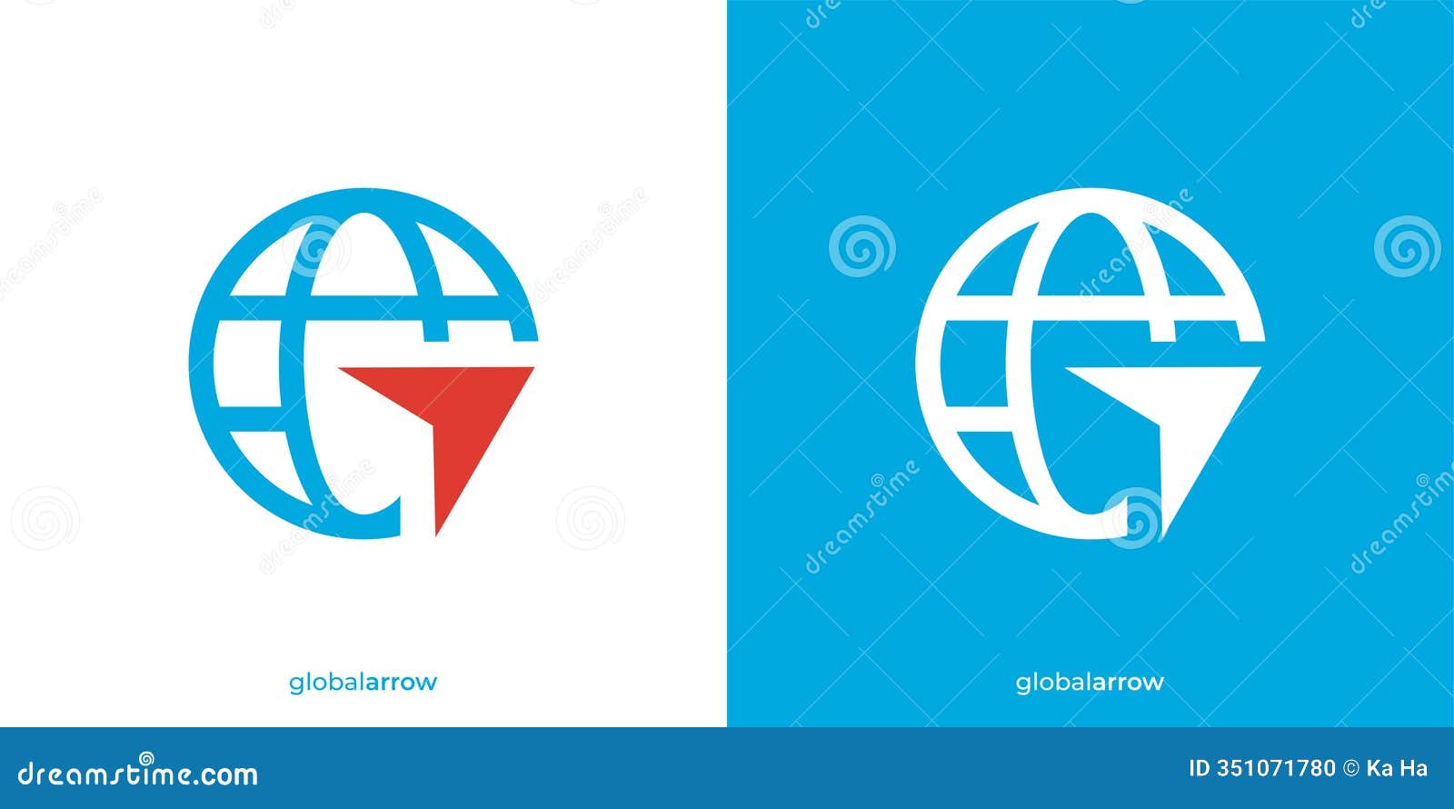 Simple Global Arrow Logo. Globe and Arrow Icon Graphic. Stock Vector ...
