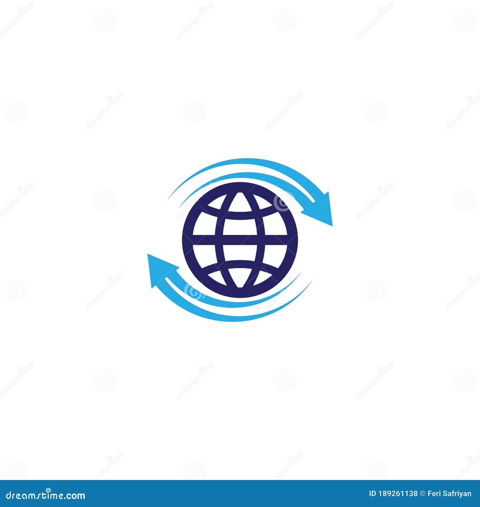Global arrow vector icon stock illustration. Illustration of network ...