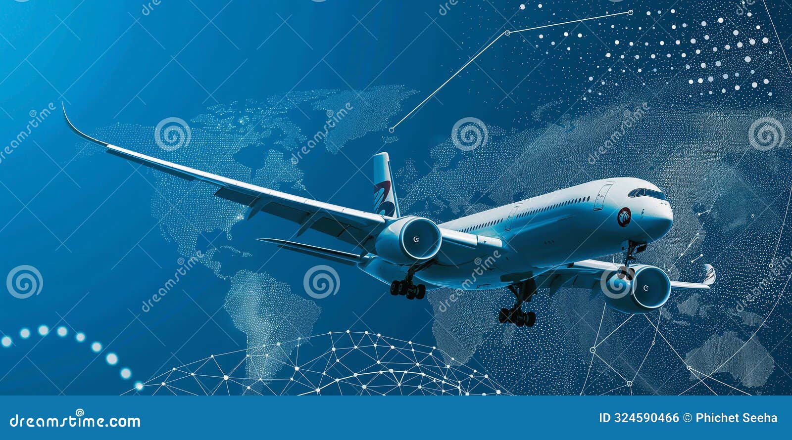 Global Aviation Connectivity: a High-Tech Airplane Navigating through a ...