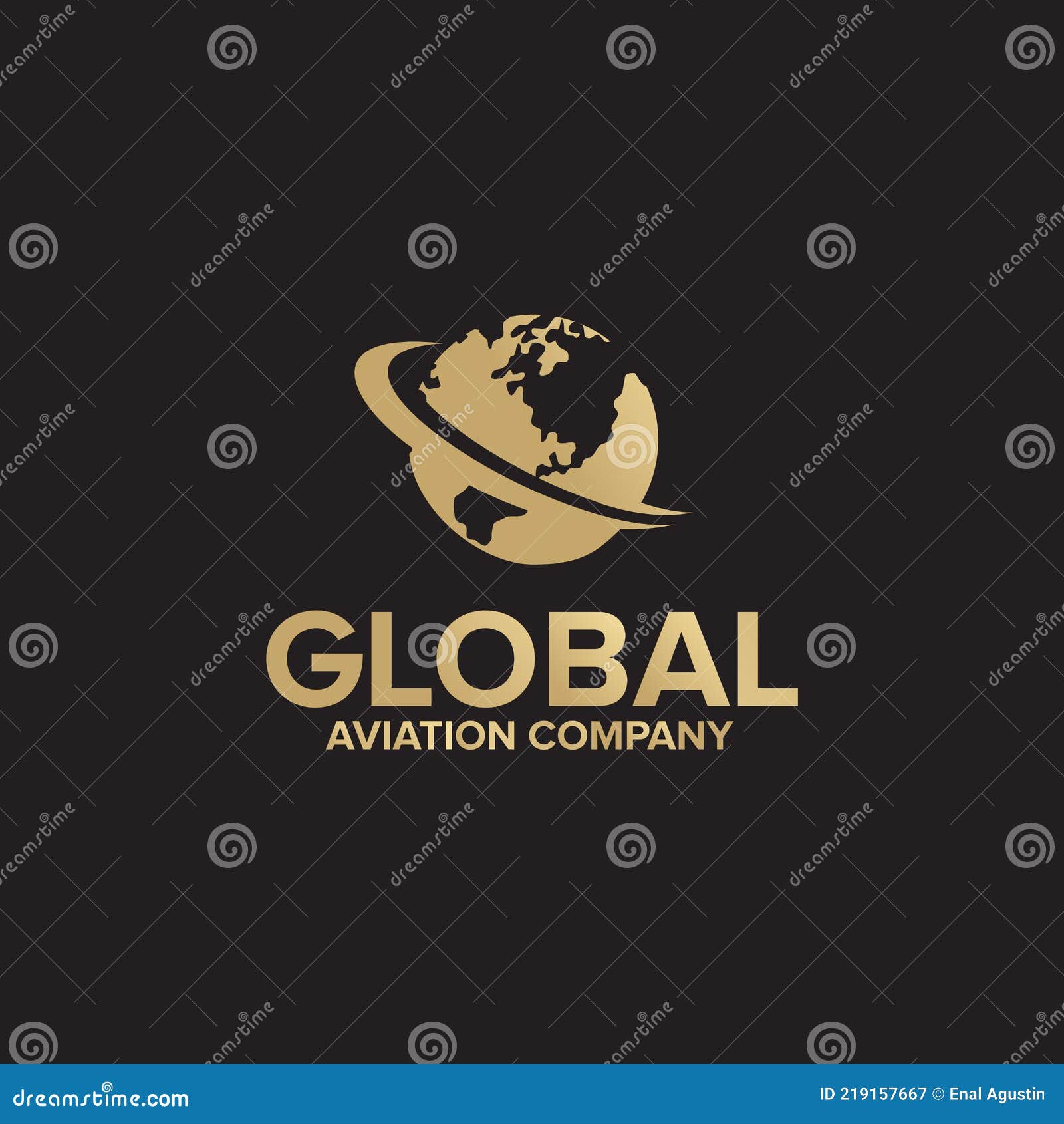 Global Aviation Logo Design Template Stock Vector - Illustration of ...
