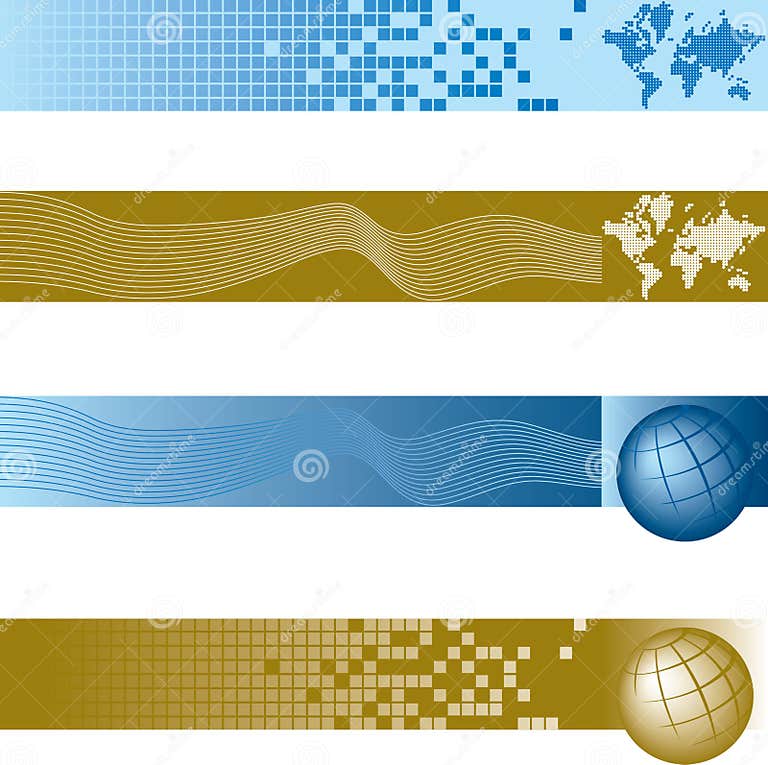 Global banners set stock vector. Illustration of artistic - 4554147