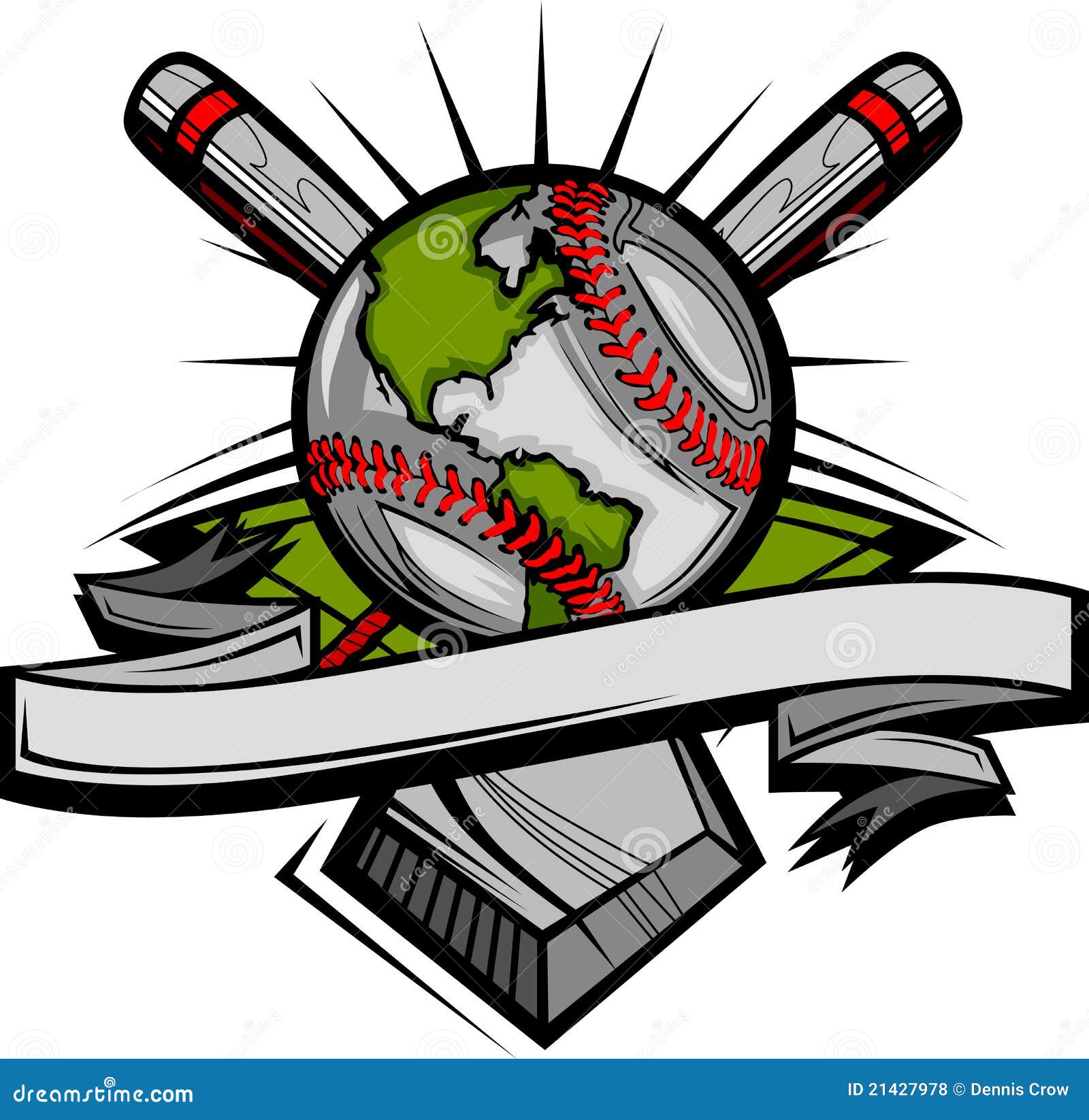 Global Baseball Vector Image Template Stock Vector - Illustration of ...