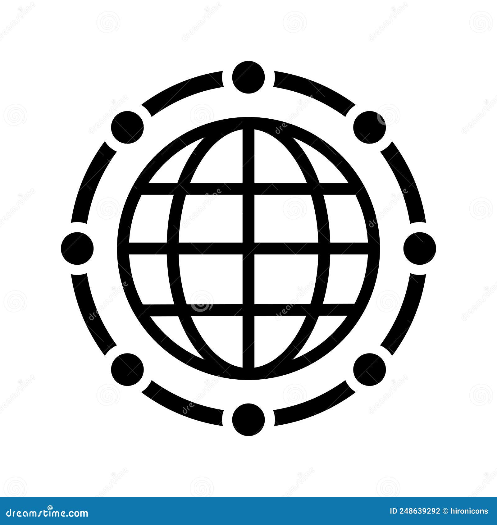 Global, Big Data Icon. Black Vector Graphics Stock Illustration ...