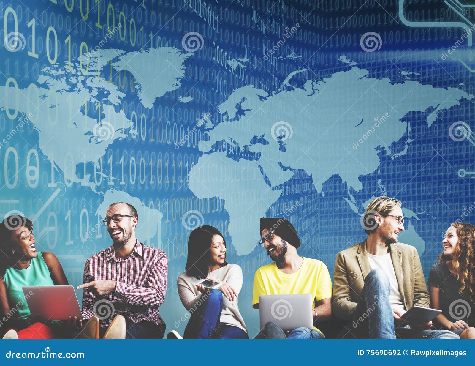 Global Binary Code Digits Technology Software Concept Stock Photo - Image of descent ...