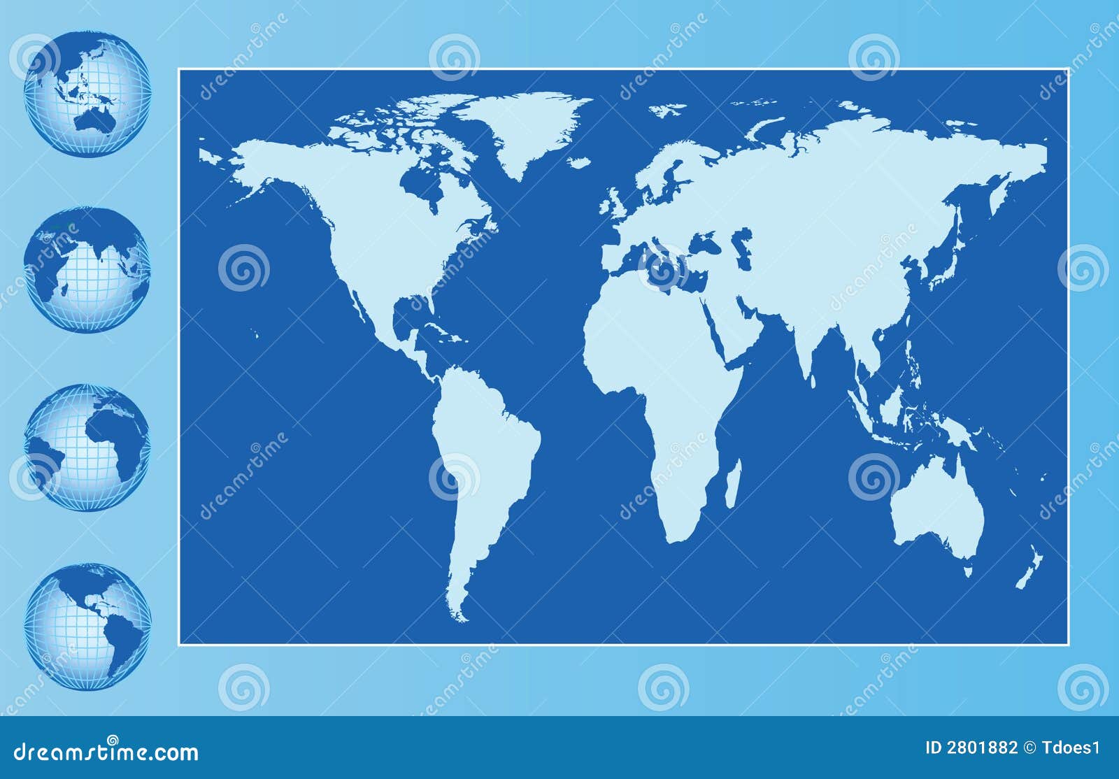 Global blue background stock vector. Illustration of computer - 2801882