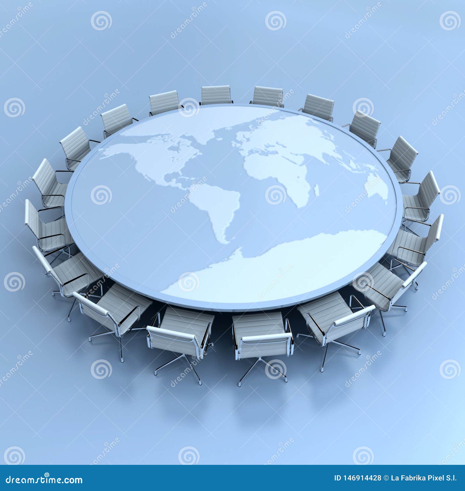 Global board meeting blue stock illustration. Illustration of board ...