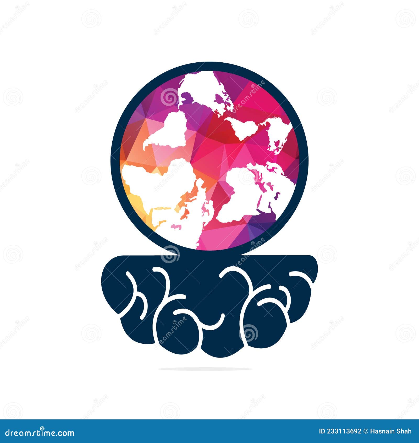 Global Brain Logo Vector Design. Stock Vector - Illustration of ...