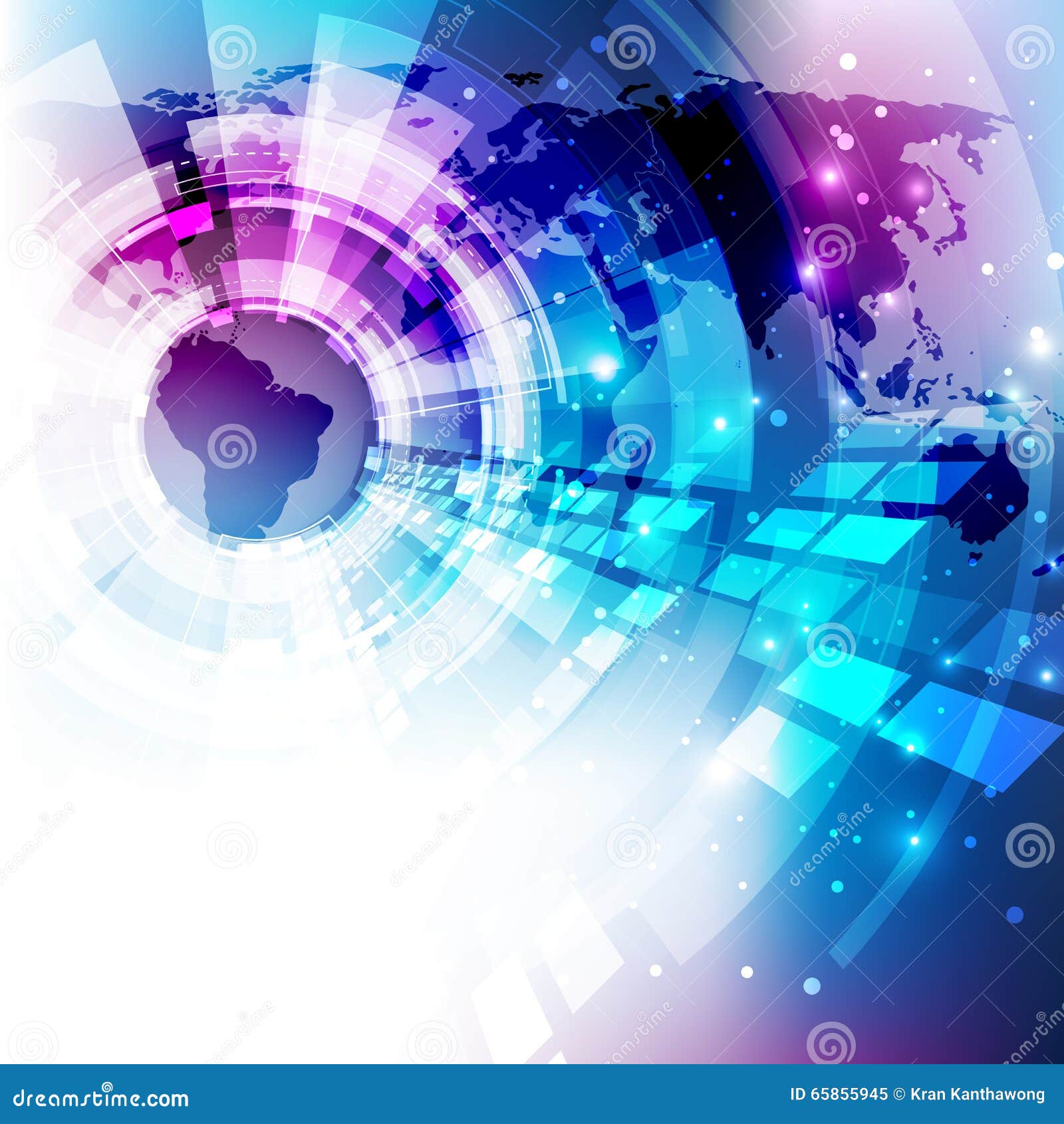 Global Business Abstract Background Technology Solution Vector ...