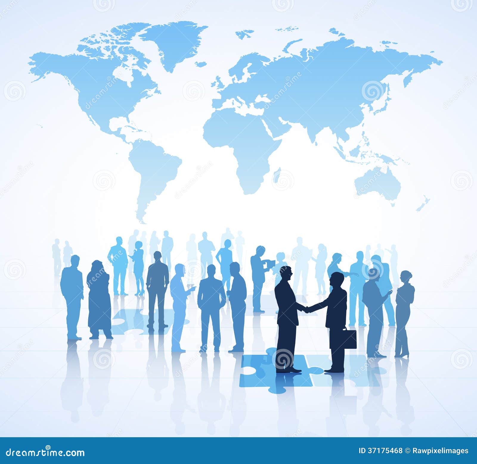 Global Business Agreement Vector Stock Vector - Illustration of group ...