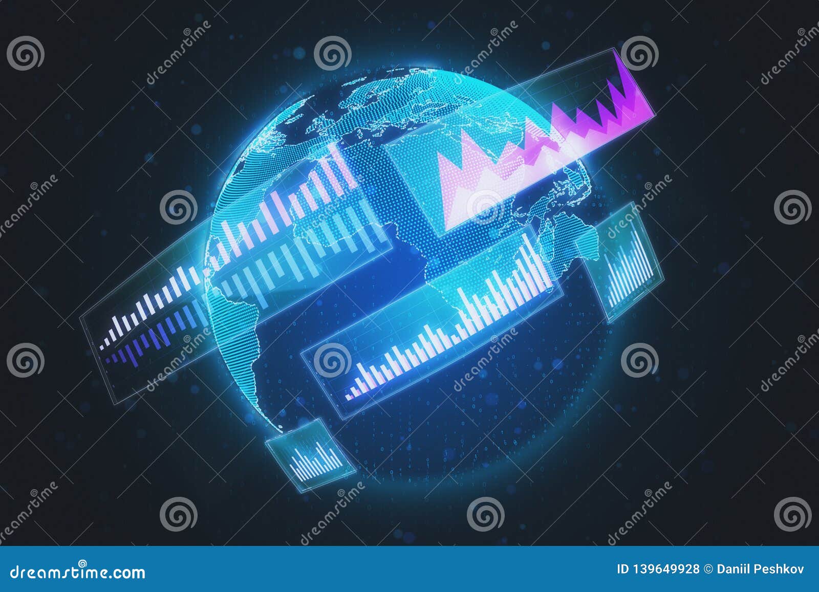 Global Business and Analytics Concept Stock Illustration - Illustration ...