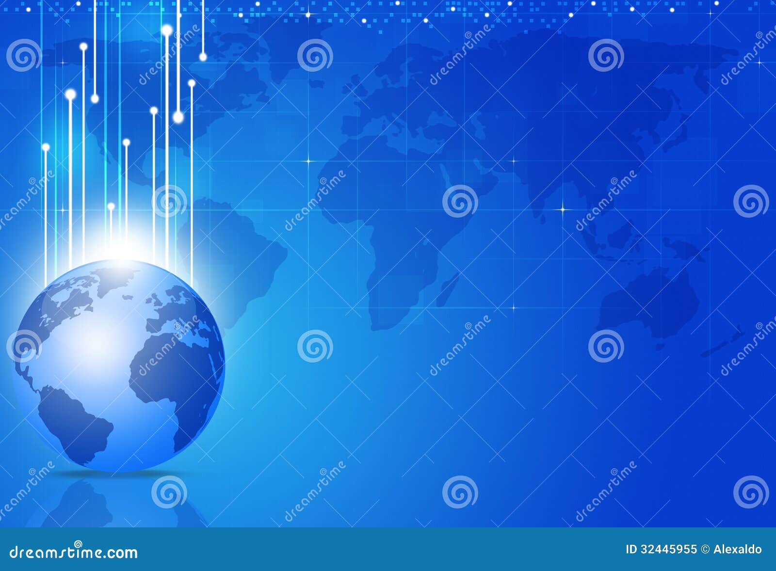 Global Business Blue Background Stock Illustration - Illustration of ...