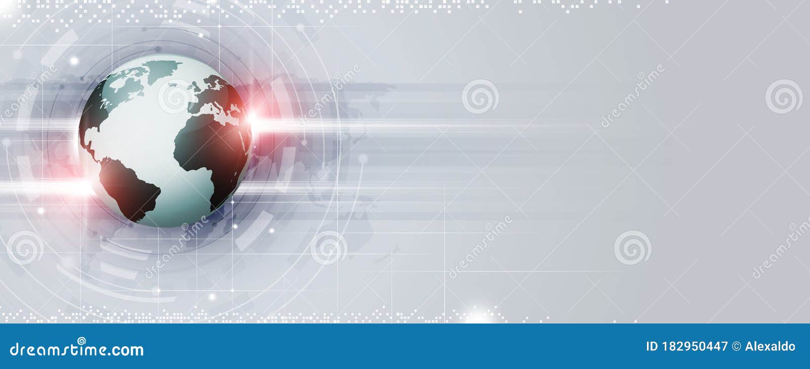 Global Business Communication Banner Stock Illustration - Illustration ...