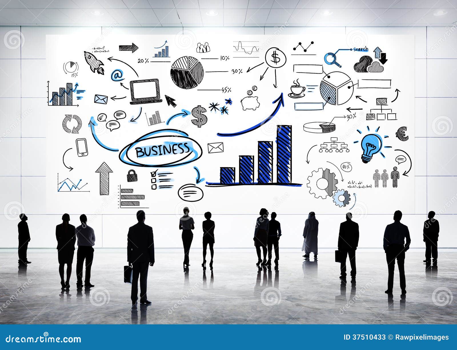 Global Business Communications with Infographic Stock Image - Image of ...