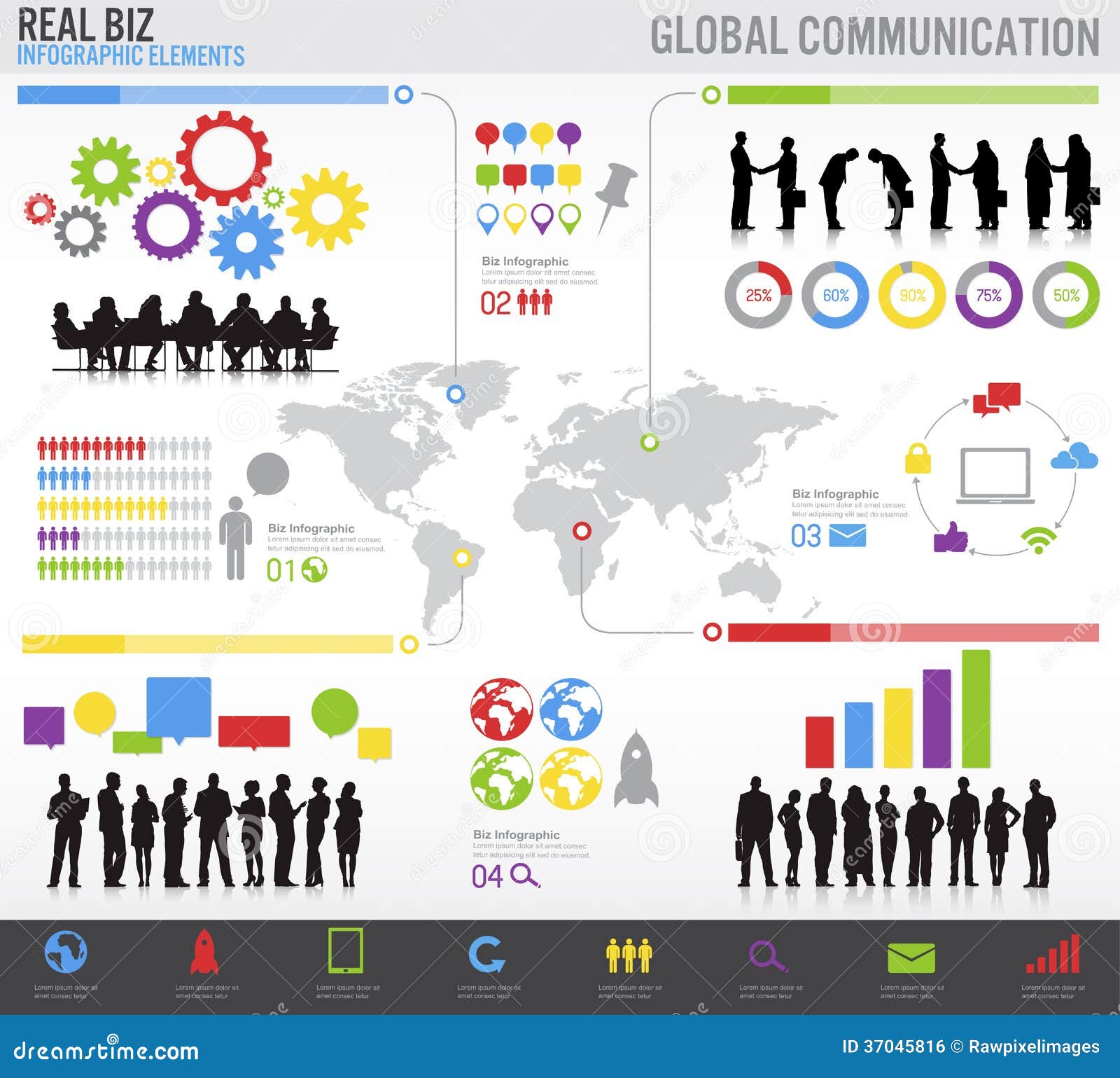 Global Business Communications Stock Vector - Illustration of contract ...