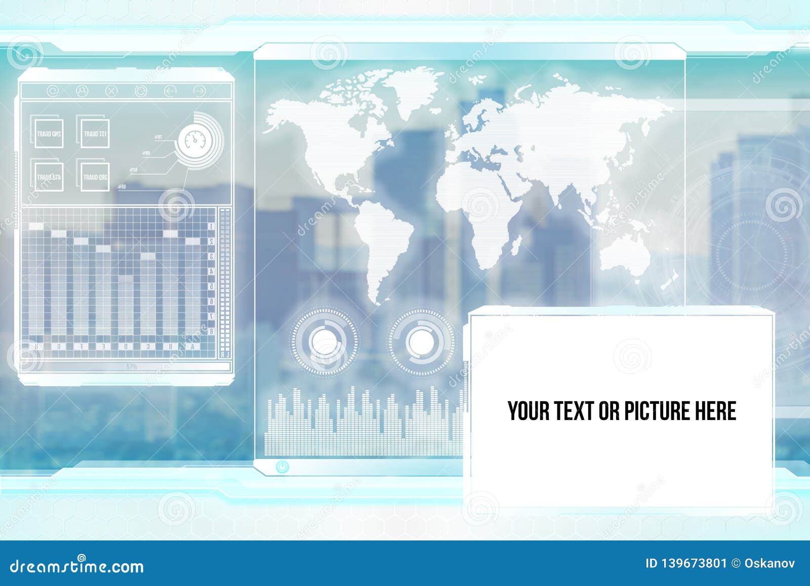 Global Business Concept. Light Futuristic Corporative Background Stock ...