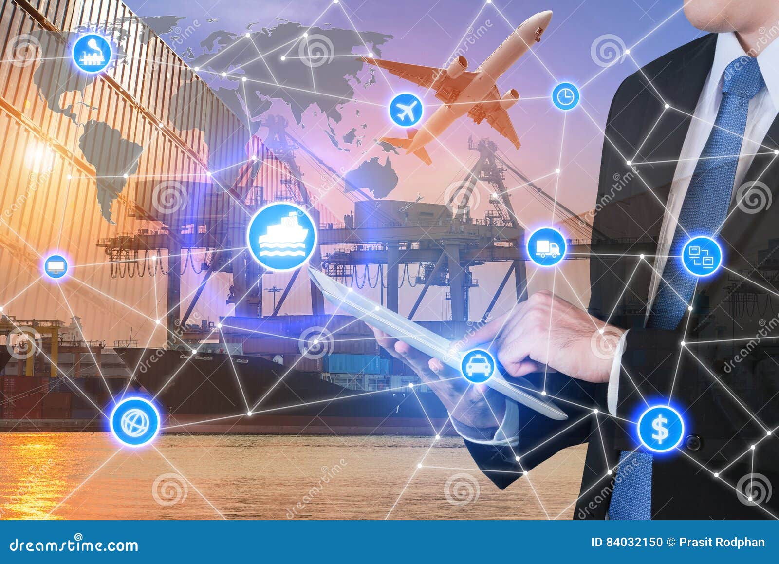 Global Business Connection Technology Interface Global Partner C Stock ...