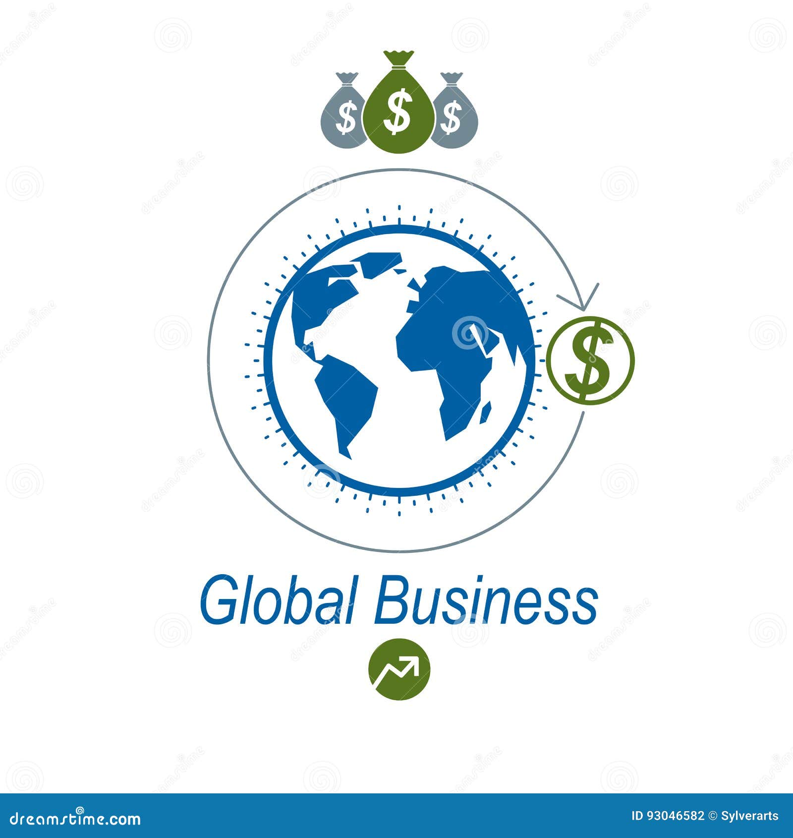 Global Business Creative Logo, Unique Vector Symbol Created with Stock ...