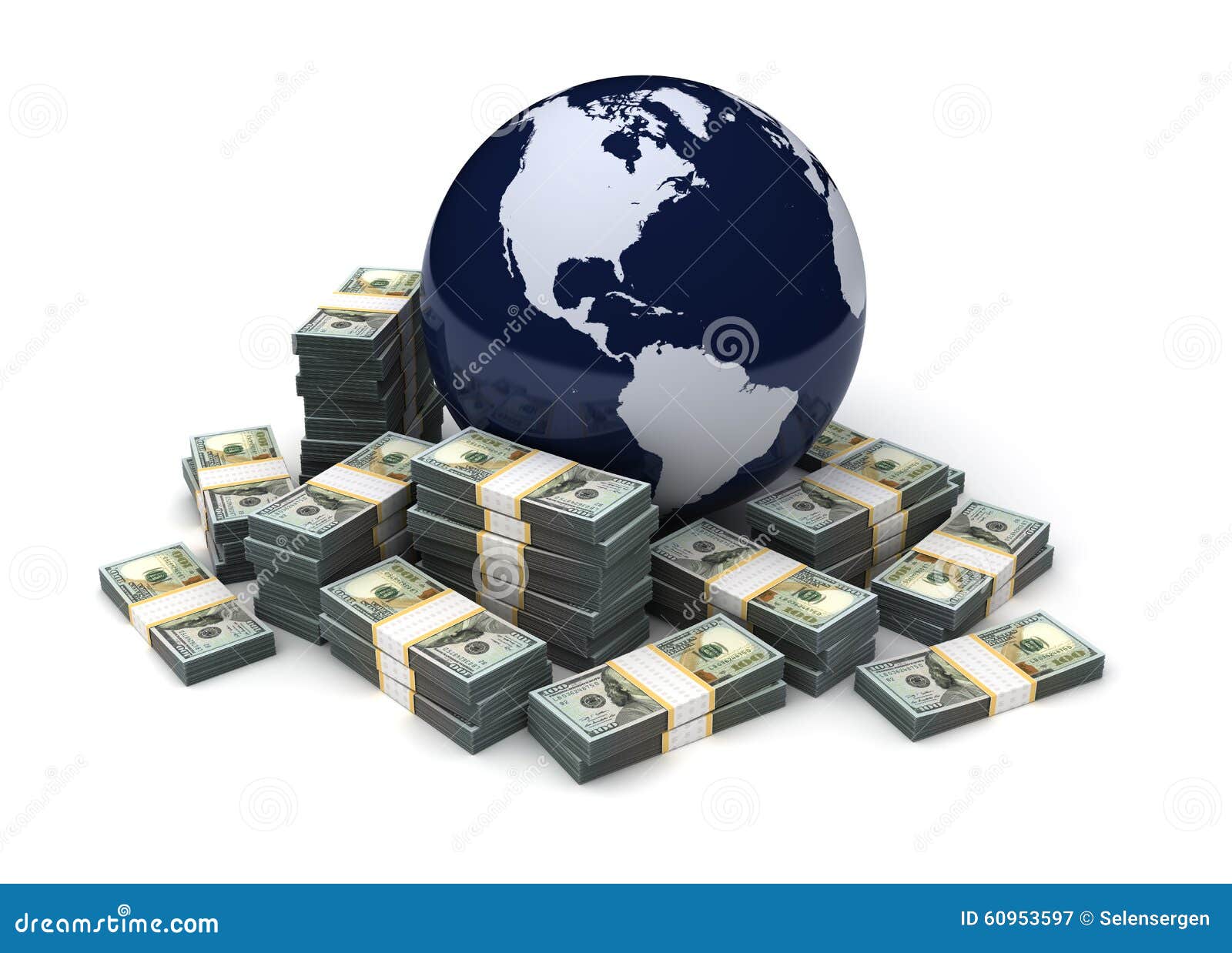 Global Business Dollar Currency Stock Illustration - Illustration of ...