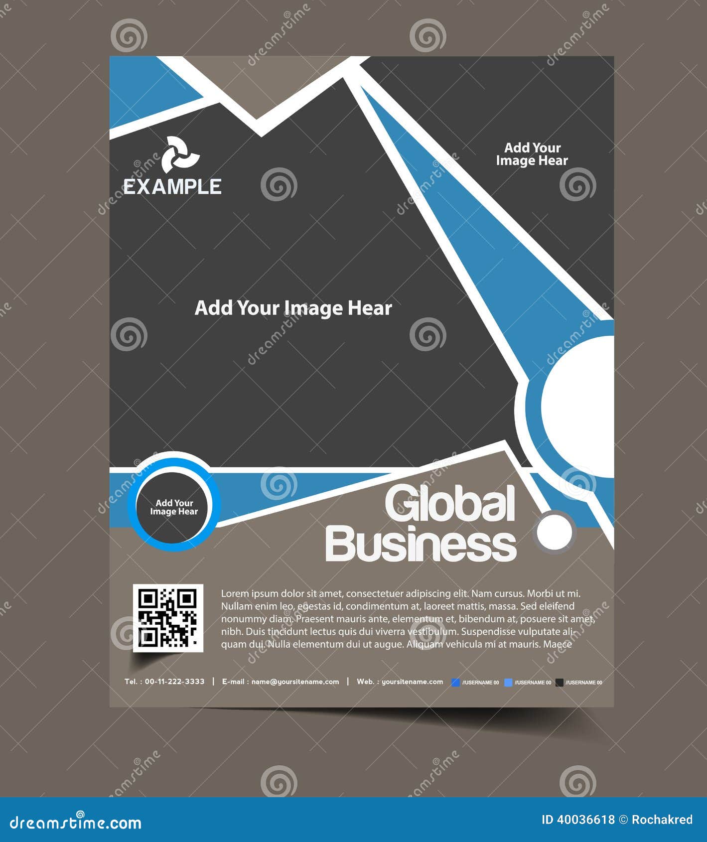 Global Business Flyer Design Stock Vector - Illustration of corporate ...