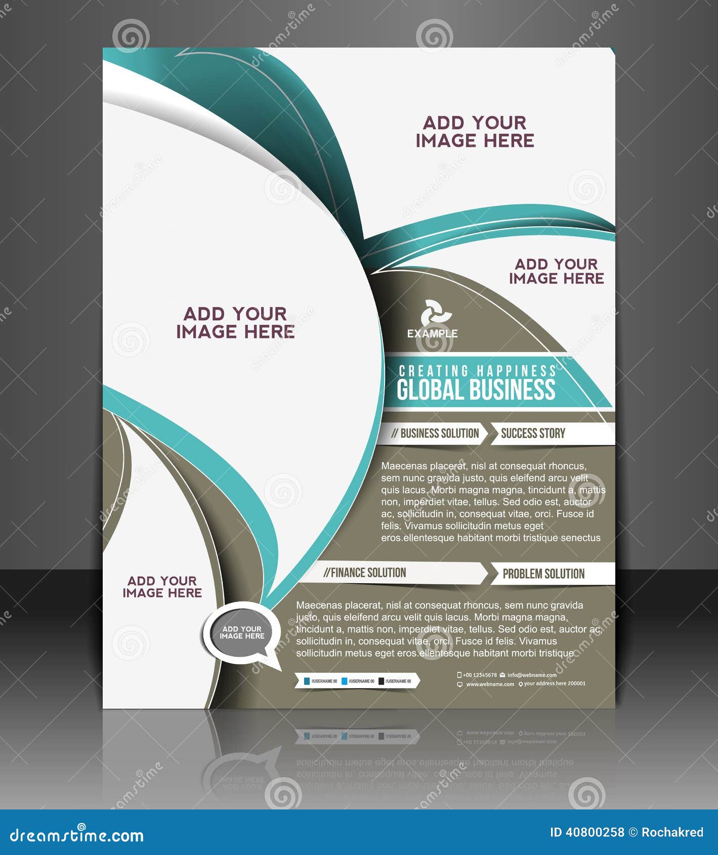 Global Business Flyer Design Stock Vector - Illustration of barcode ...